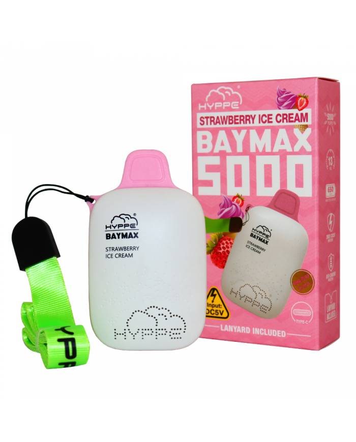 Hyppe Baymax - 5000 Puffs Sabor Esencia Strawberry Ice Cream Diseño